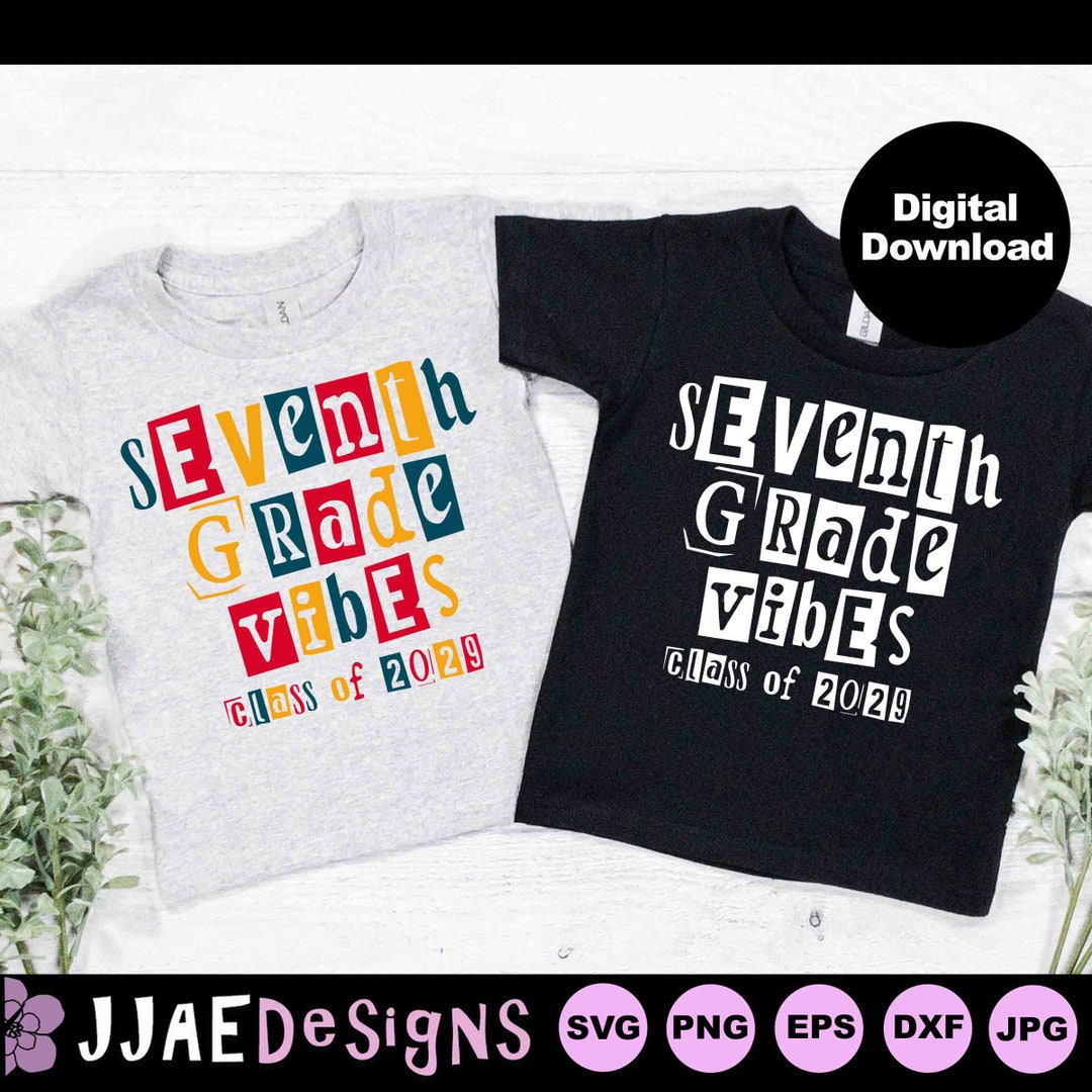 Seventh Grade Vibes Svg 7th Grade Svg Seventh Grade 7th - Etsy