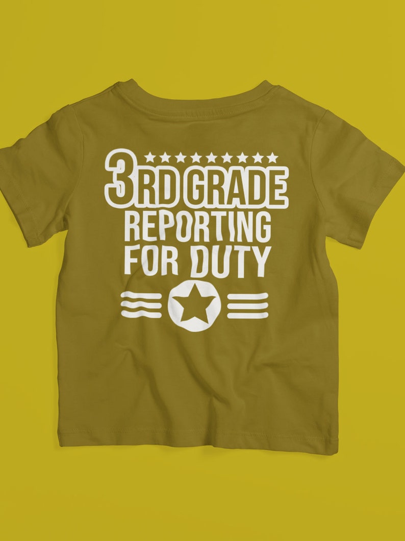 3rd Grade Reporting for Duty Svg Back to School Svg 3rd - Etsy
