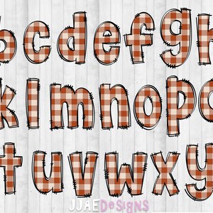 Plaid PNG Letters, Sublimation Alphabet Bundle, Bulletin Board Letters ...