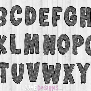 Halloween PNG Letters, Doodle Halloween Alphabet, PNG Doodle Letters ...