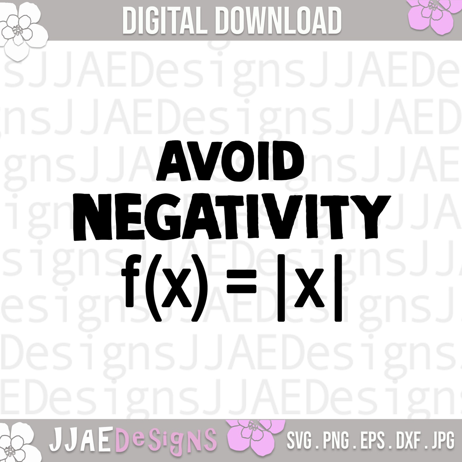 Avoid Negativity Svg Math Shirt Svg Math Teacher Svg Math | Etsy