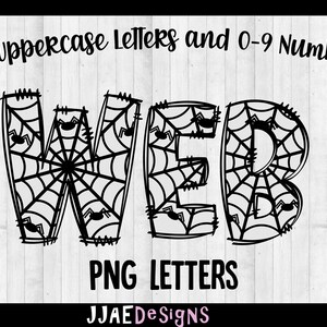 Halloween PNG Letters, Doodle Halloween Alphabet, PNG Doodle Letters ...