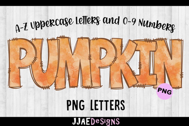 Pumpkin PNG Letters Fall Sublimation Alphabet Bundle Fall - Etsy