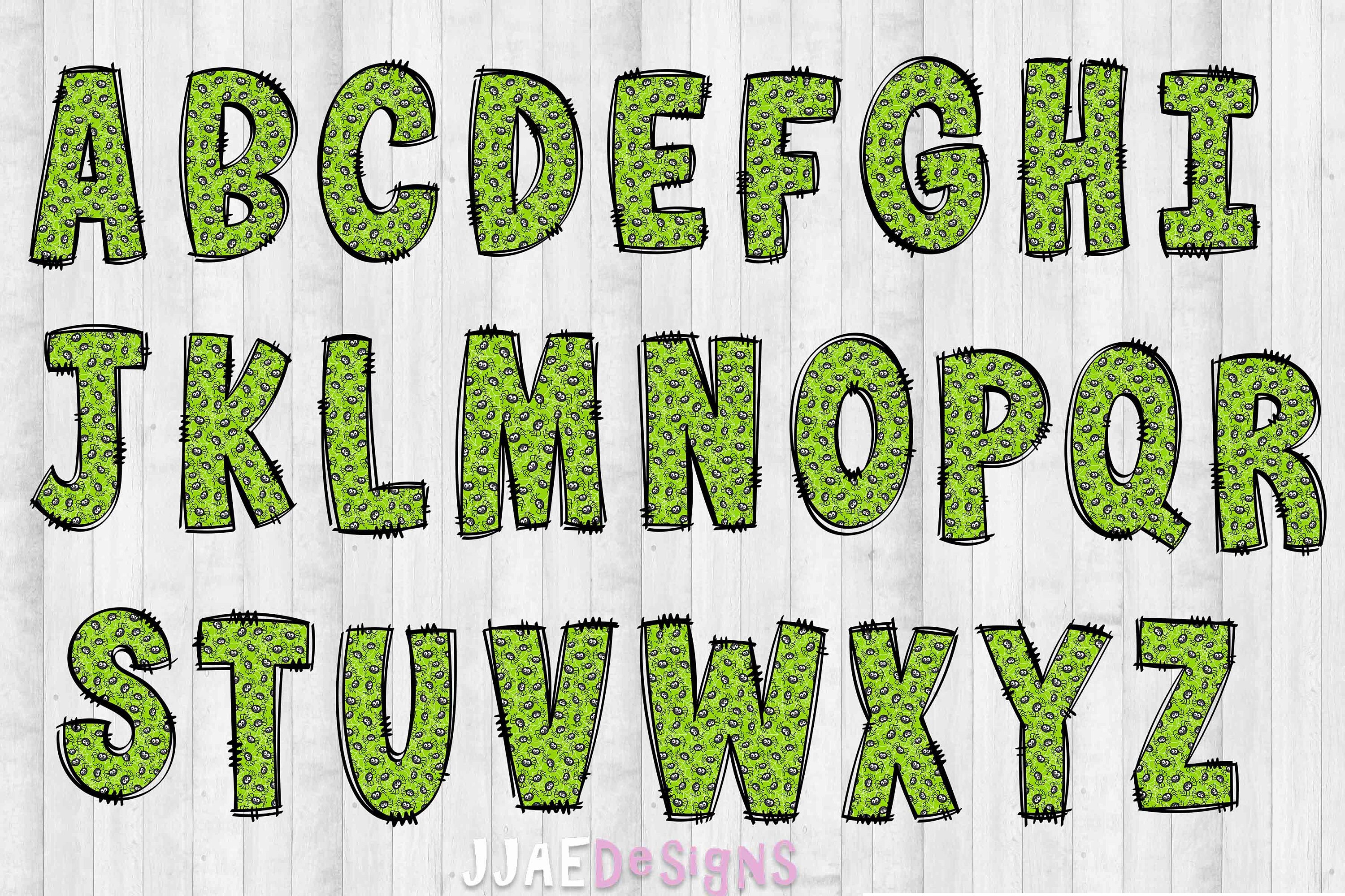 Halloween PNG Letters Doodle Halloween Alphabet PNG Doodle - Etsy