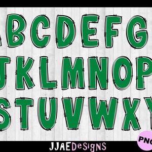 Purple & Green Alphabet PNG Letters, Doodle Letters PNG Letters, Purple ...