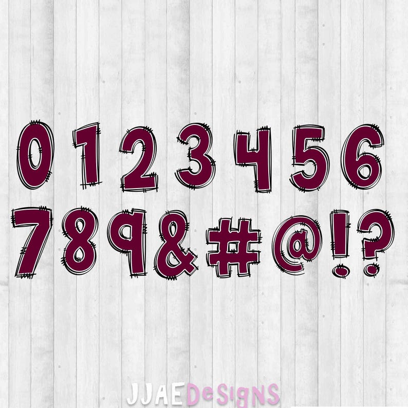 Maroon PNG Letters, Doodle Maroon Alphabet, PNG Doodle Letters Set PNG ...