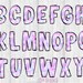 Pastel Doodle Font, Pink and Blue Doodle Alphabet Bundle, Swirl Doodle ...