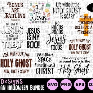Christian Halloween Svg Bundle, Christian Fall Svg, Halloween ...