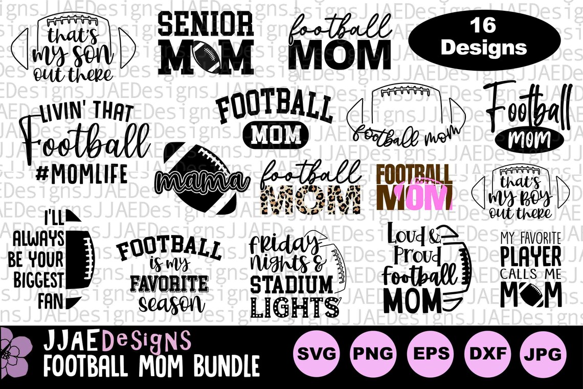 Football Mom Svg Bundle Sports Football Mom Gift Football - Etsy