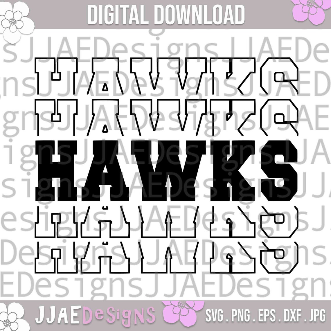 Hawks Svg School Sports Team Shirt Svg School Mascot Svg - Etsy