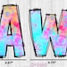 Watercolor PNG Letters, Doodle Sublimation Alphabet Bundle, Rainbow ...