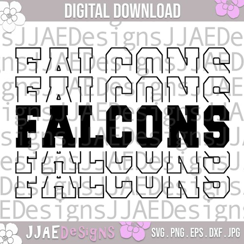 Falcons SVG Dxf Eps and Png Digital Cut File - Etsy