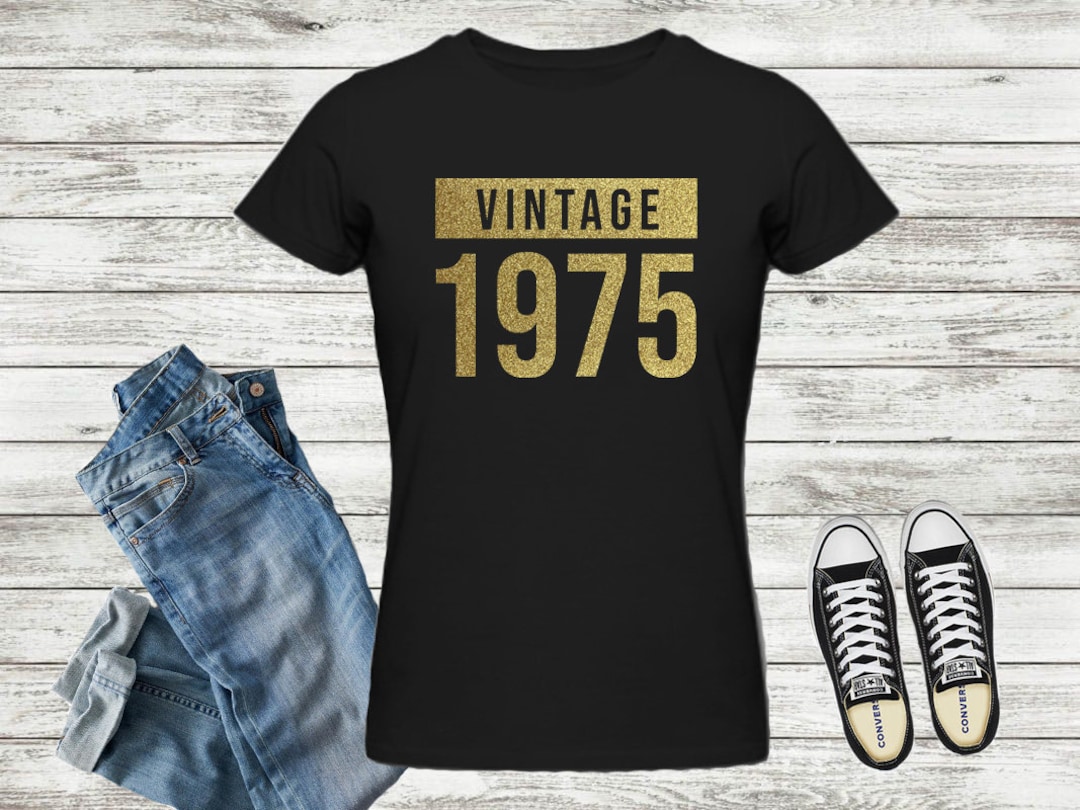 1975 Birthday SVG | Vintage 1975 SVG Clipart | Vintage 1975 Cut File ...