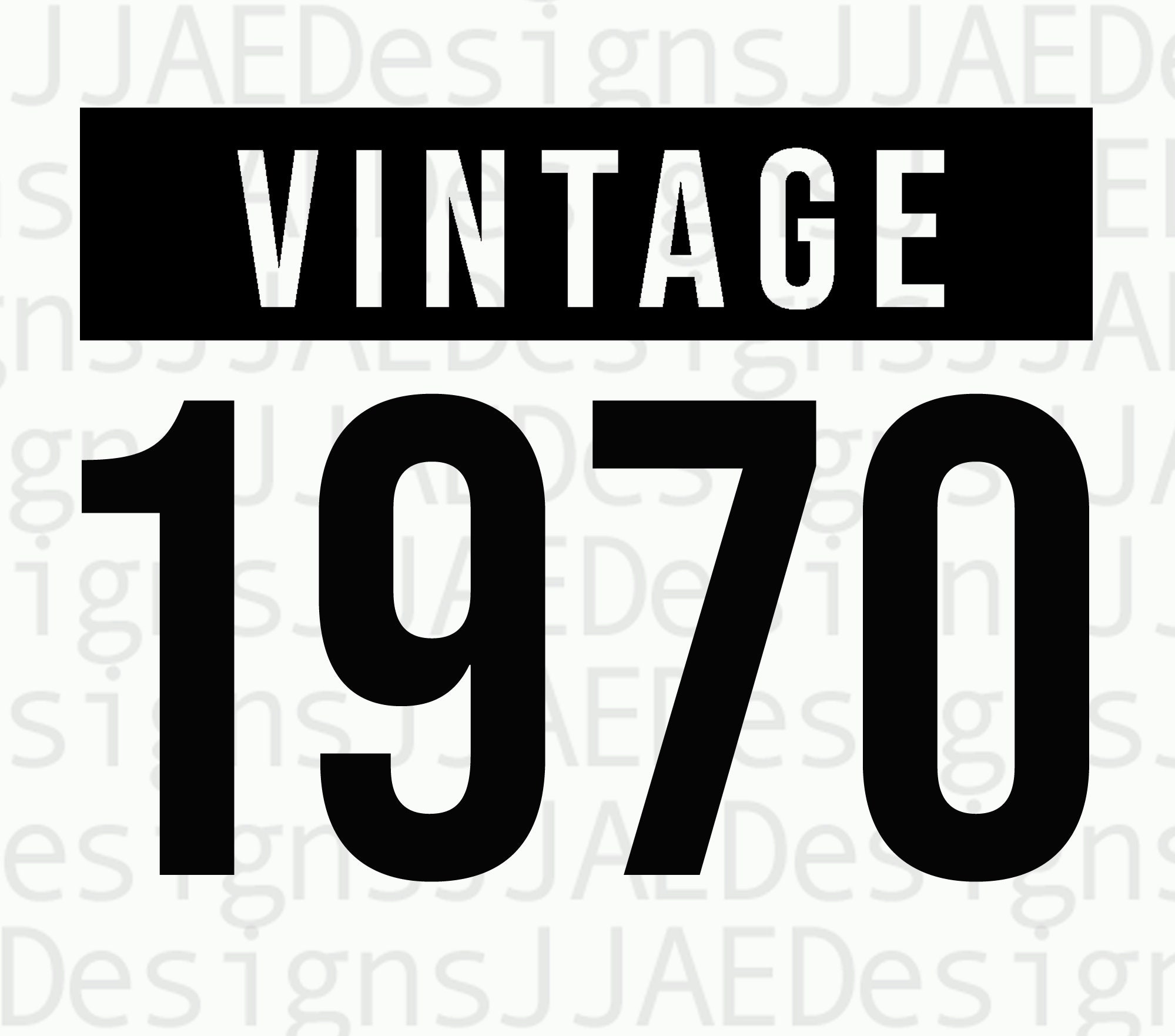 1970 Birthday SVG | Vintage 1970 SVG Clipart | Vintage 1970 Cut File ...