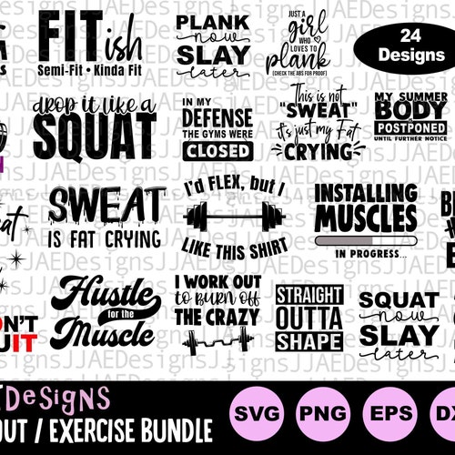 Gym SVG Bundle Fitness SVG Bundle Women Workout Shirt Svg - Etsy