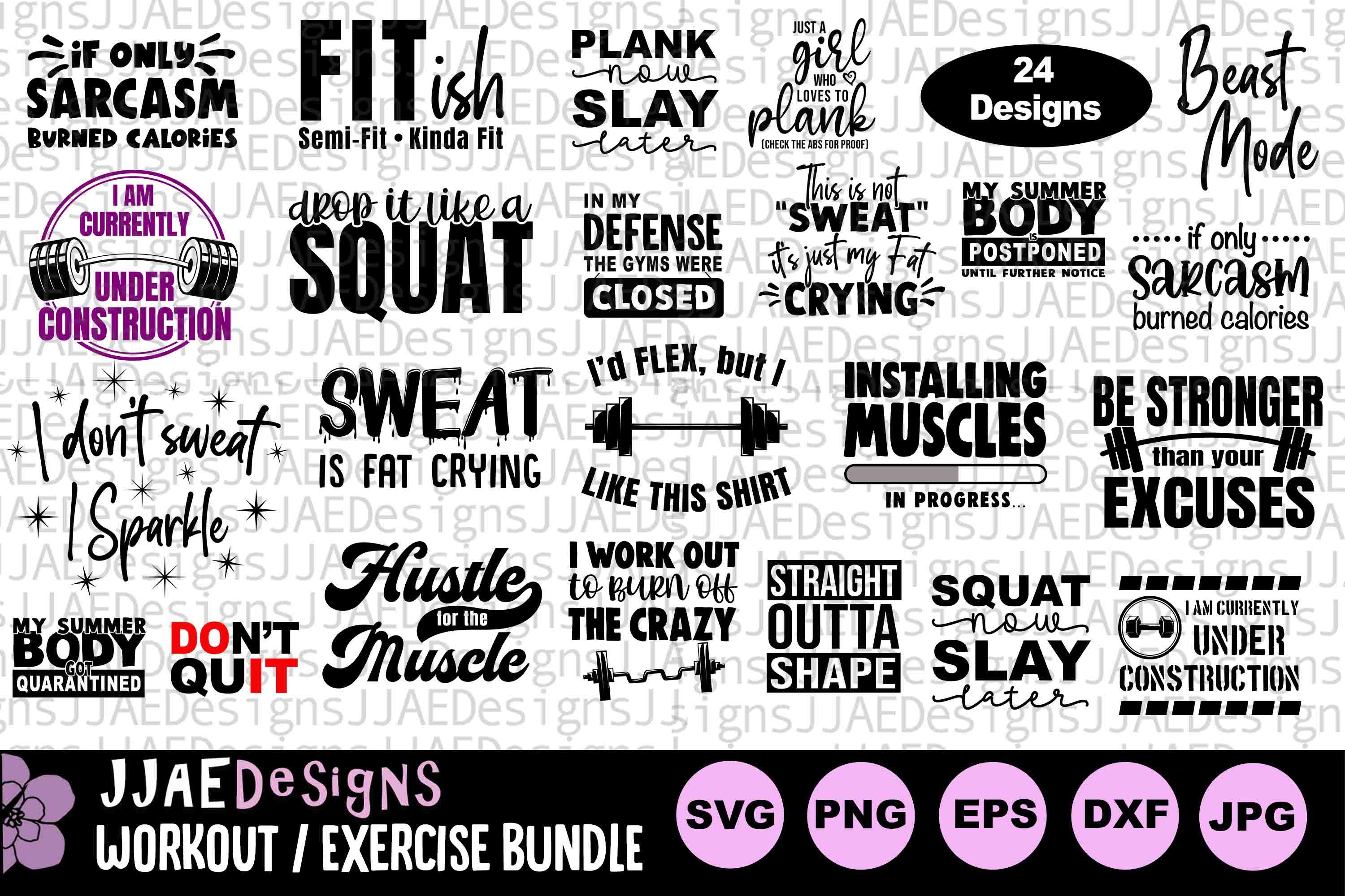 Gym SVG Bundle Fitness SVG Bundle Women Workout Shirt svg | Etsy
