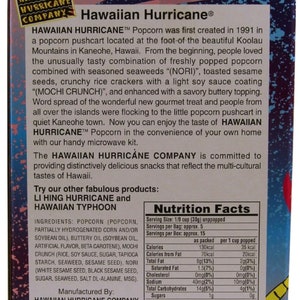 Hawaiian Hurricane Popcorn Made in Hawaii Local Favorite Snack Food ...
