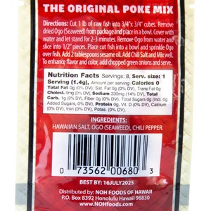 POKE MIX From HAWAII Noh Foods Poke Bowl Ahi Local Foods Hawaiian Mix ...