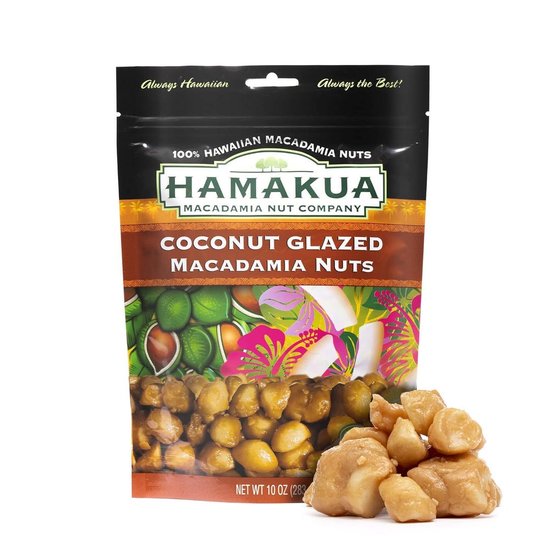 Hamakua Macadamia Nuts Coconut Glazed Hawaiian Grown Flavored Dry ...