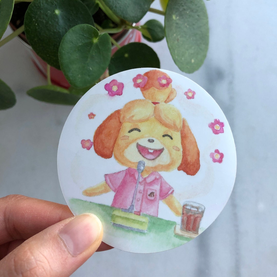 Isabelle Animal Crossing Vinyl Sticker glossy Blossoming - Etsy
