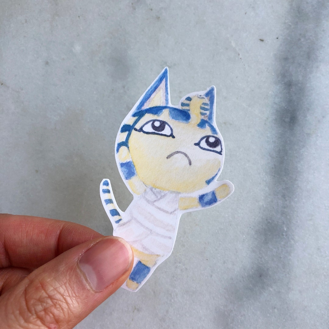 Ankha Animal Crossing Sticker matte Cat Villager - Etsy