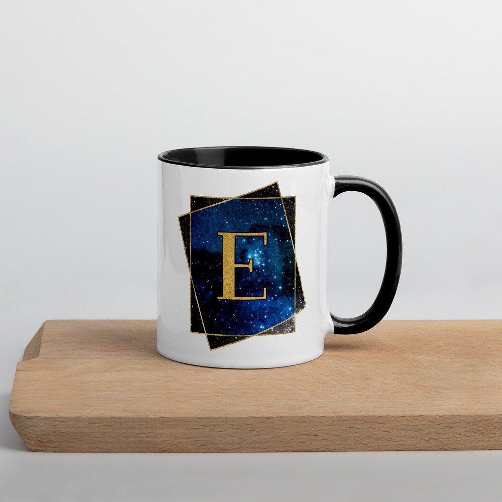 Monogram Mug Letter E Initial Mug Personalized Gift Customized Coffee ...