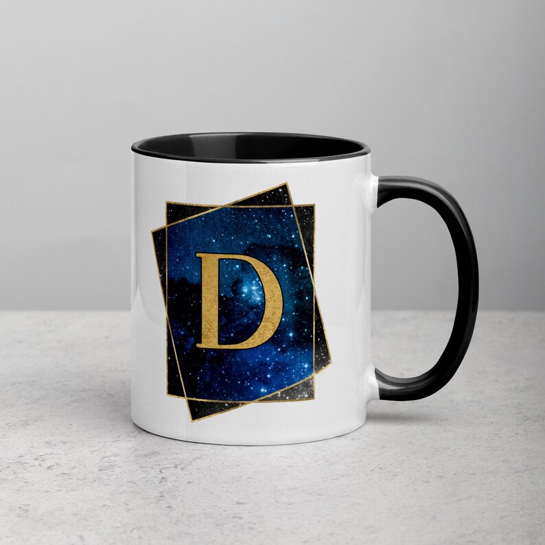 Monogram Mug Letter D Initial Mug Personalized Gift Customized Coffee ...