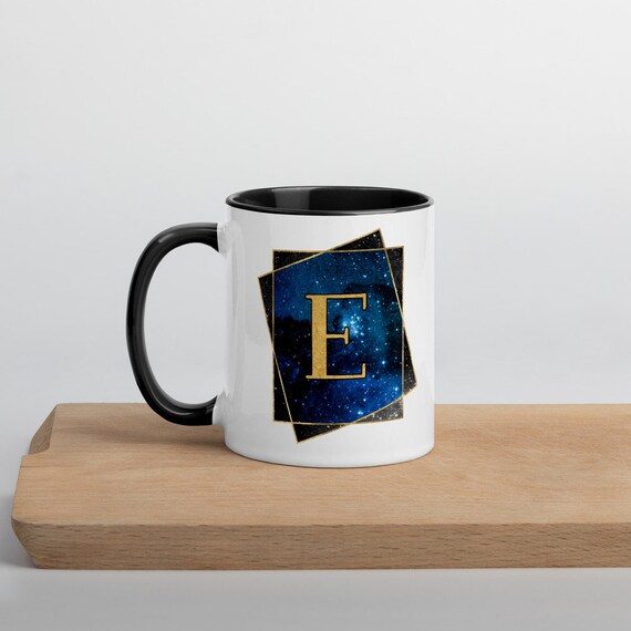 Monogram Mug Letter E Initial Mug Personalized Gift Customized | Etsy
