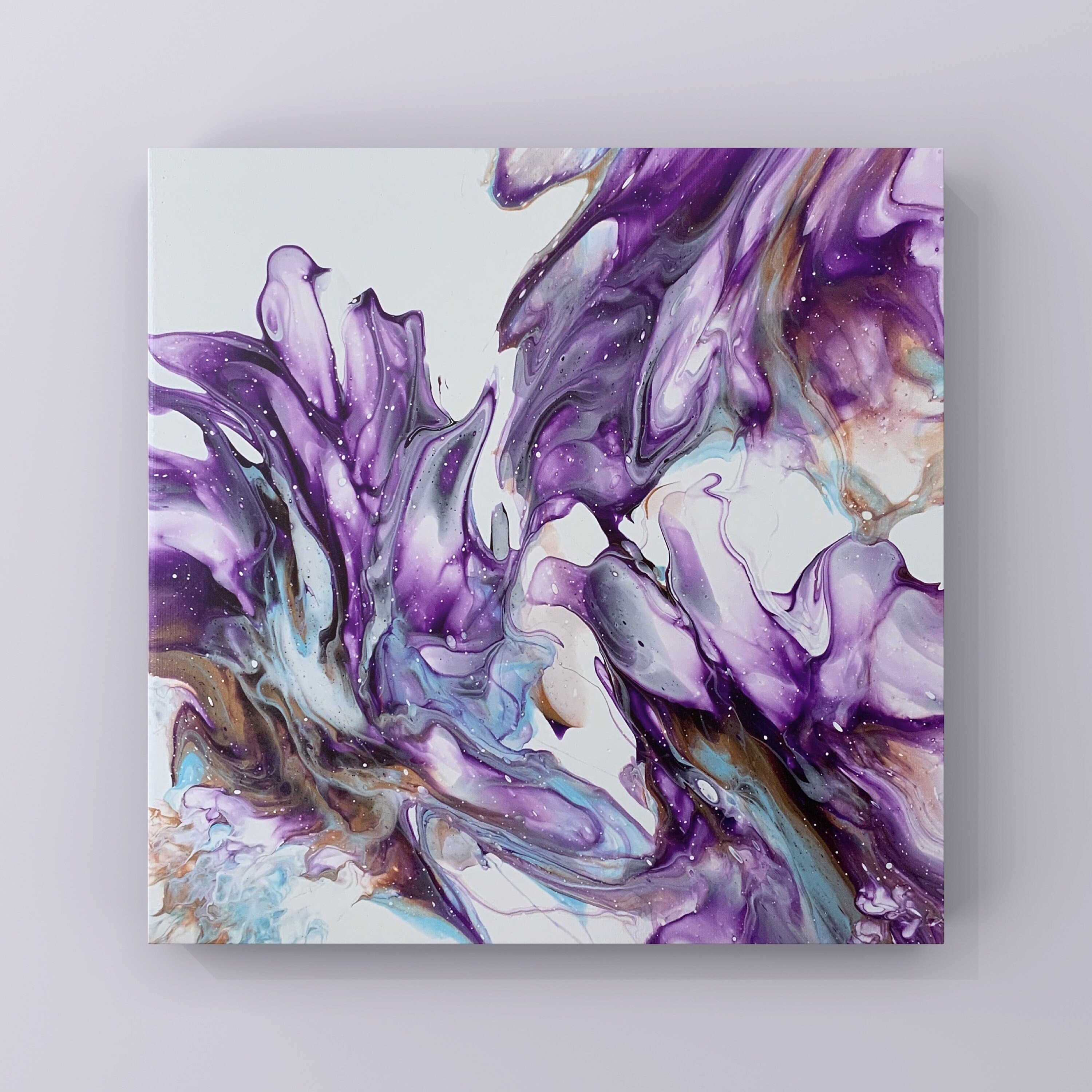 Acrylic Paint Pouring Fluid Art Original Abstract Painting Wall Art - Etsy
