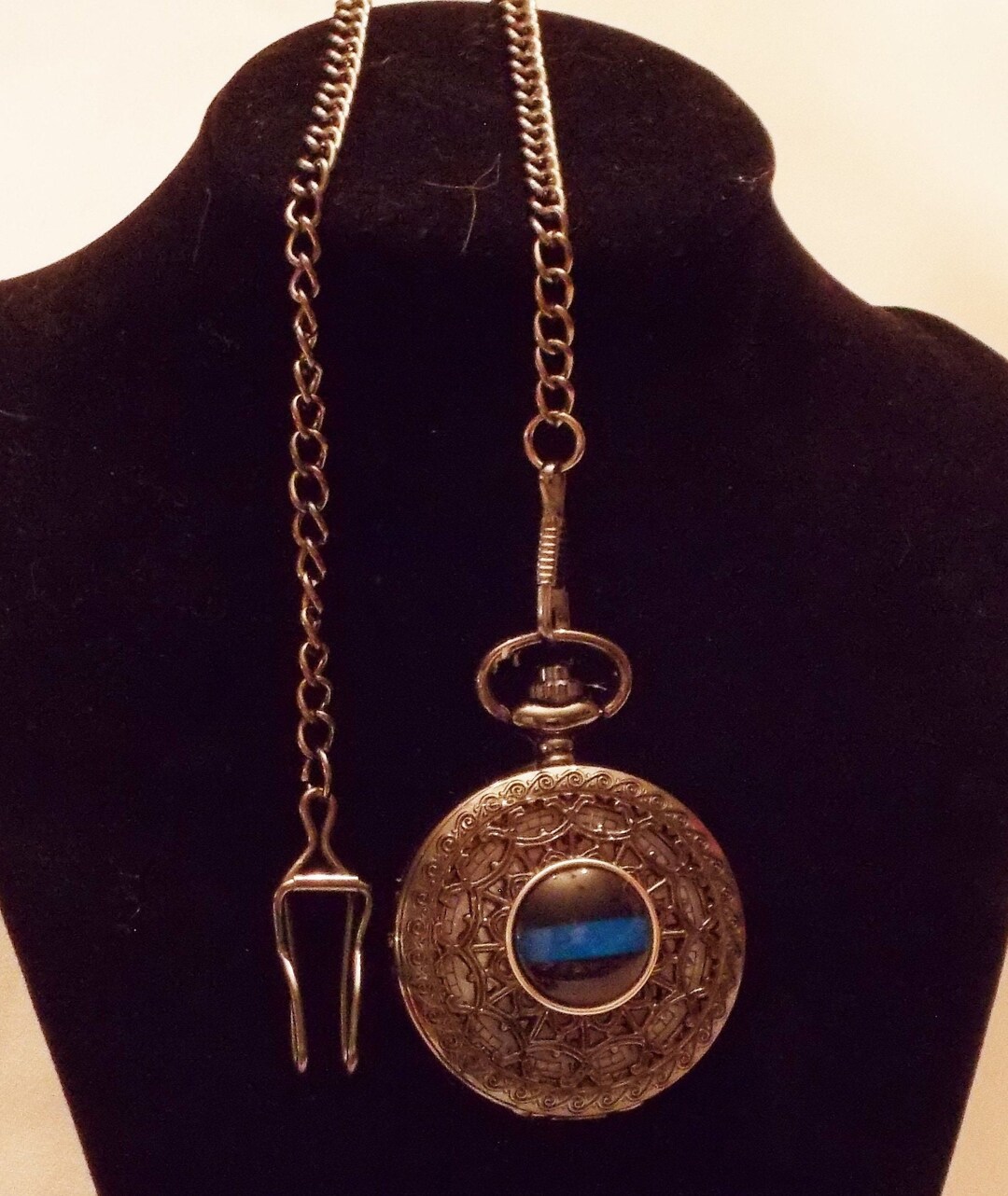 Police Thin Blue Line Pocket Watch 2 / Free Shipping - Etsy