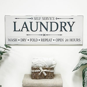 Laundry Room Wall Sign, Personalized Wall Sign, Family Name, Farmhouse ...