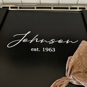 Engraved Black Minimalist Stove Cover, Noodle Board, Burner Cover ...