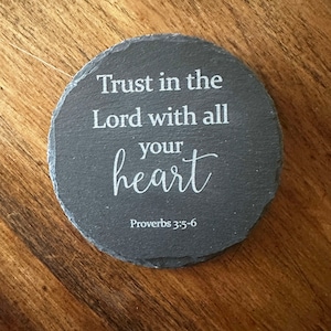 Bible Verse Coasters, Laser Engraved Slate Coasters, Inspirational ...