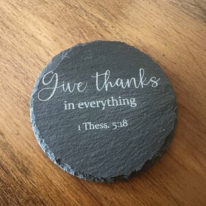 Bible Verse Coasters, Laser Engraved Slate Coasters, Inspirational ...