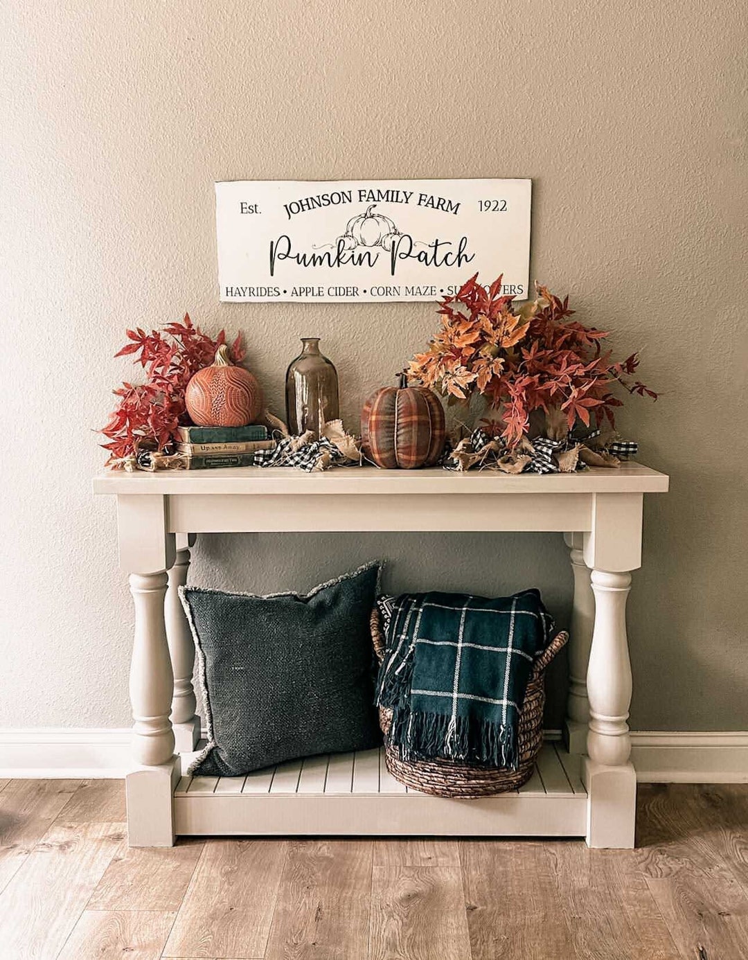 Personalized Pumpkin Patch Wall Sign, Family Name, Farmhouse ...