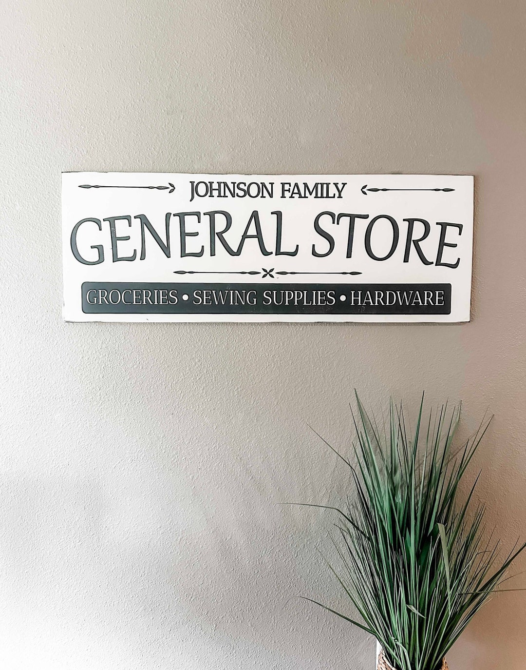 General Store Wall Sign, Personalized Wall Sign, Family Name, Farmhouse ...