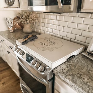 Engraved Made With Love Stove Cover, Noodle Board, Gas Range, Electric ...