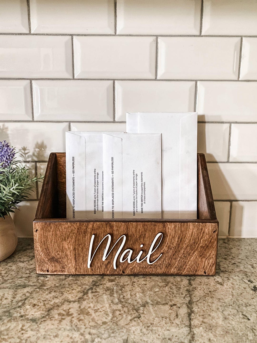 Handmade Wooden Mail Caddy, Mail Bin, Mail Holder, Entryway Decor - Etsy