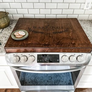 Personalized Stove Cover, Noodle Board, Gas Range, Electric, Glass ...