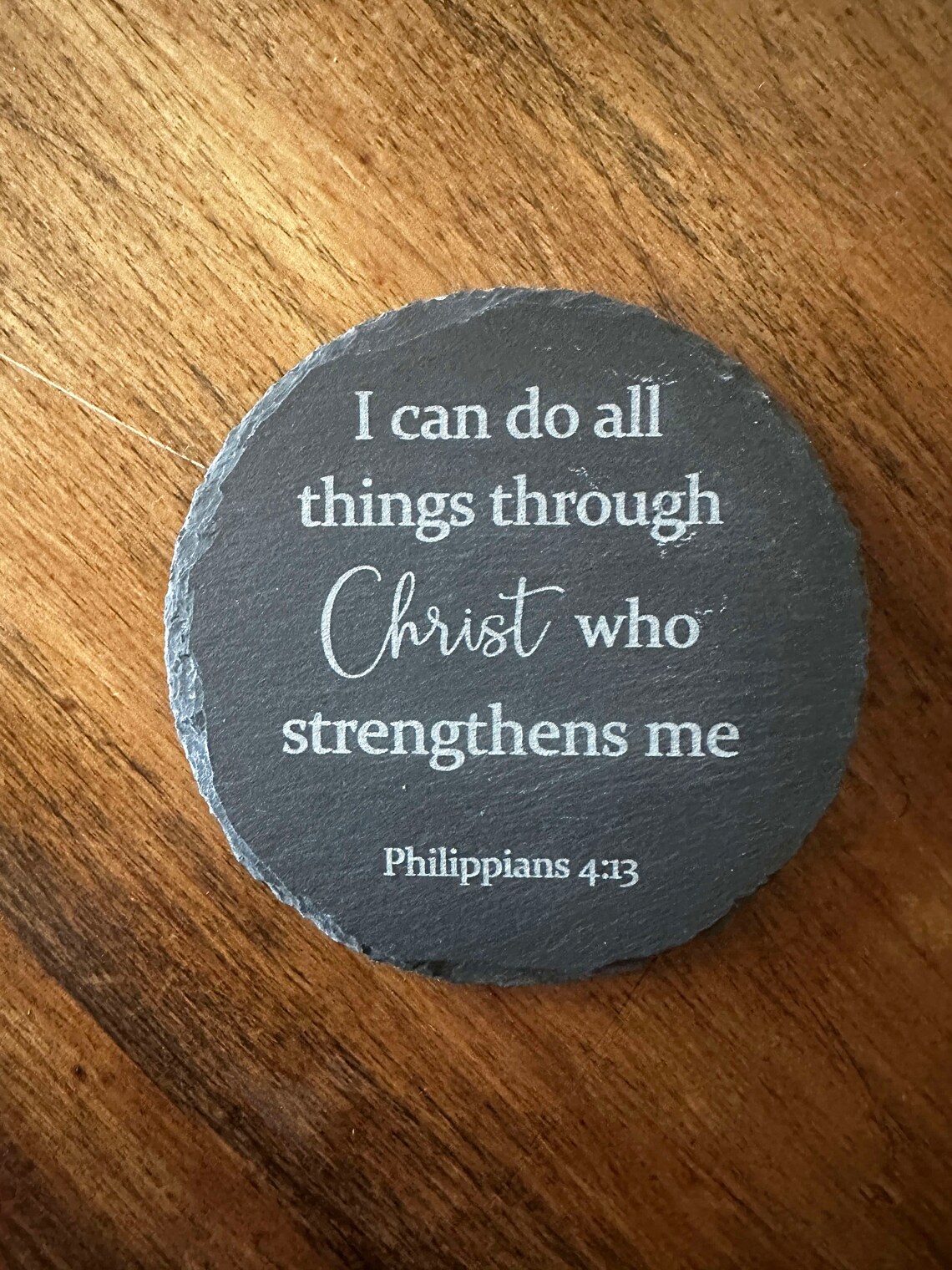 Bible Verse Coasters, Laser Engraved Slate Coasters, Inspirational ...