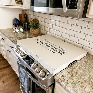 Personalized Laser Engraved Nautical Stove Cover, Gas Range, Electric ...