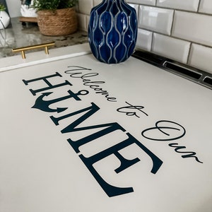 Personalized Laser Engraved Nautical Stove Cover, Gas Range, Electric ...