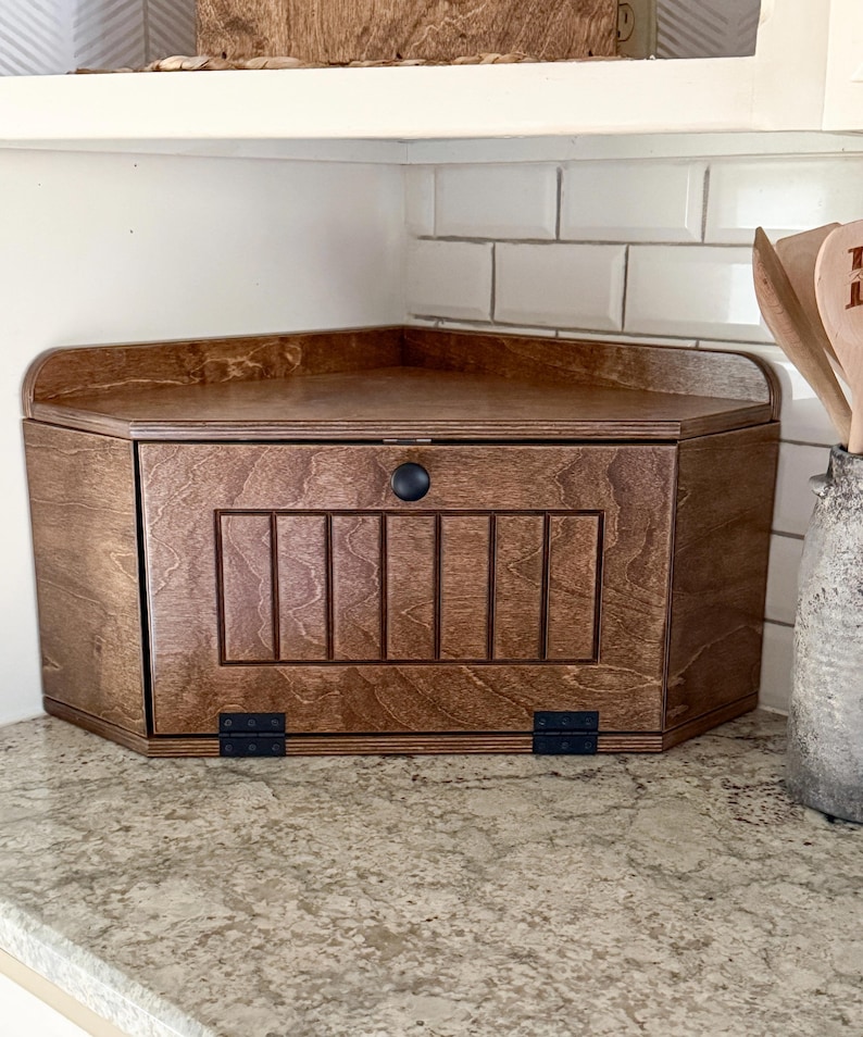 Bread Box, Countertop Kitchen Corner Storage, Appliance Garage ...