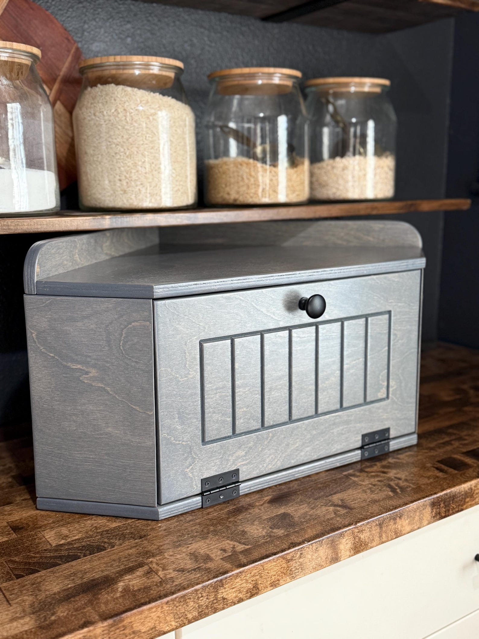 Bread Box, Countertop Kitchen Corner Storage, Appliance Garage ...