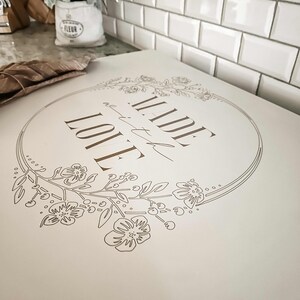Engraved Made With Love Stove Cover, Noodle Board, Gas Range, Electric ...