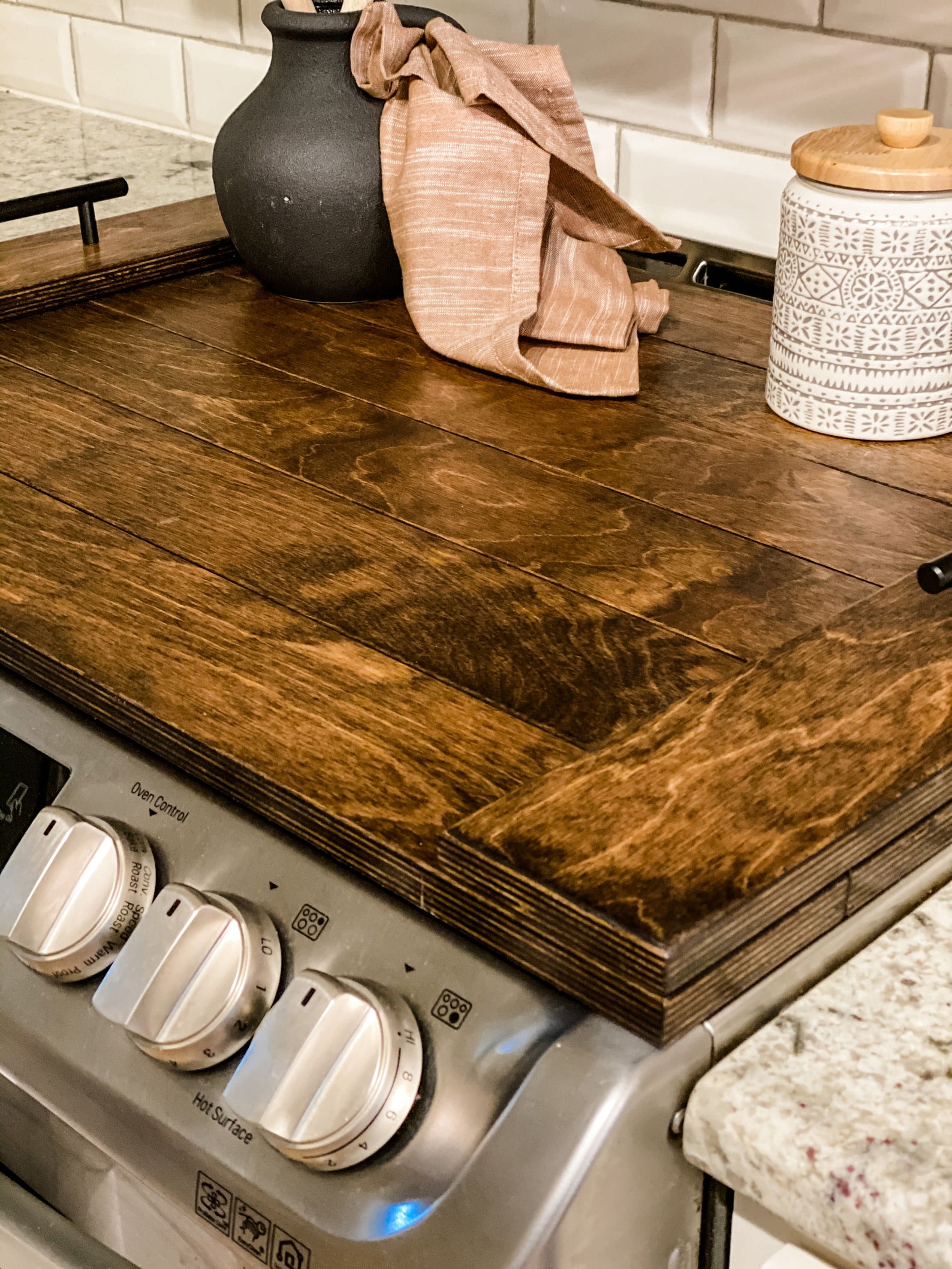 Noodle Board Stove Cover Farmhouse Style Electric Stove - Etsy