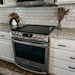 Sleek Black Minimalist Stove Cover, Noodle Board, Burner Cover, Cooktop ...