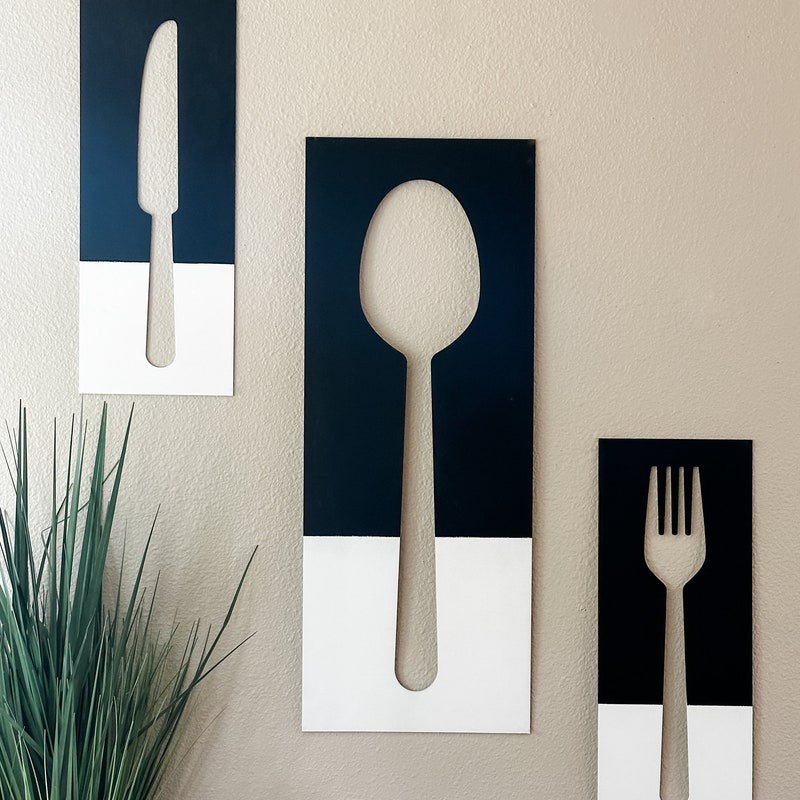 Black Fork Spoon - Etsy