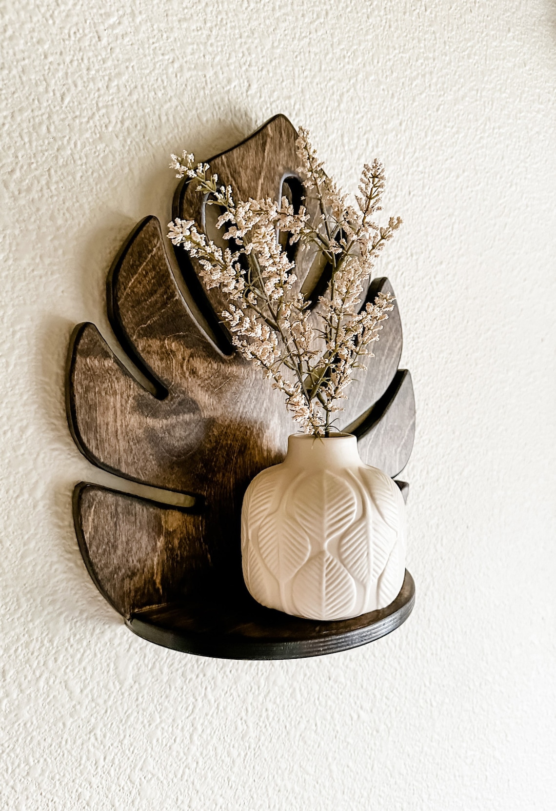 Minimalist Monstera Leaf Shelf Plant Holder - Etsy