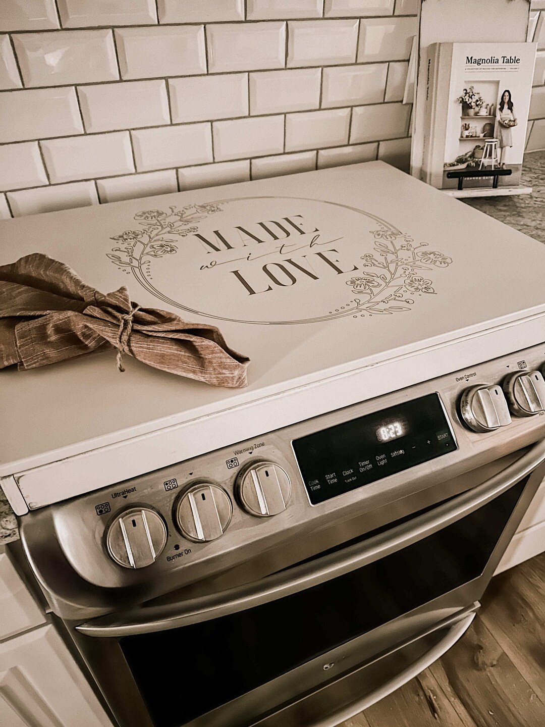 Engraved Made With Love Stove Cover, Noodle Board, Gas Range, Electric ...
